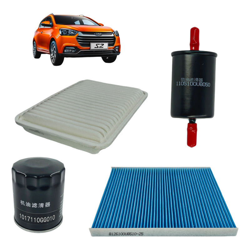 Kit de Filtros Jac S2 1.5cc 2016-2021 Aire Aceite Combustible Polen ...